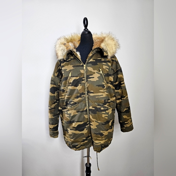 Zara | Jackets & Coats | Beautiful Zara Camo Fur Coat | Poshmark